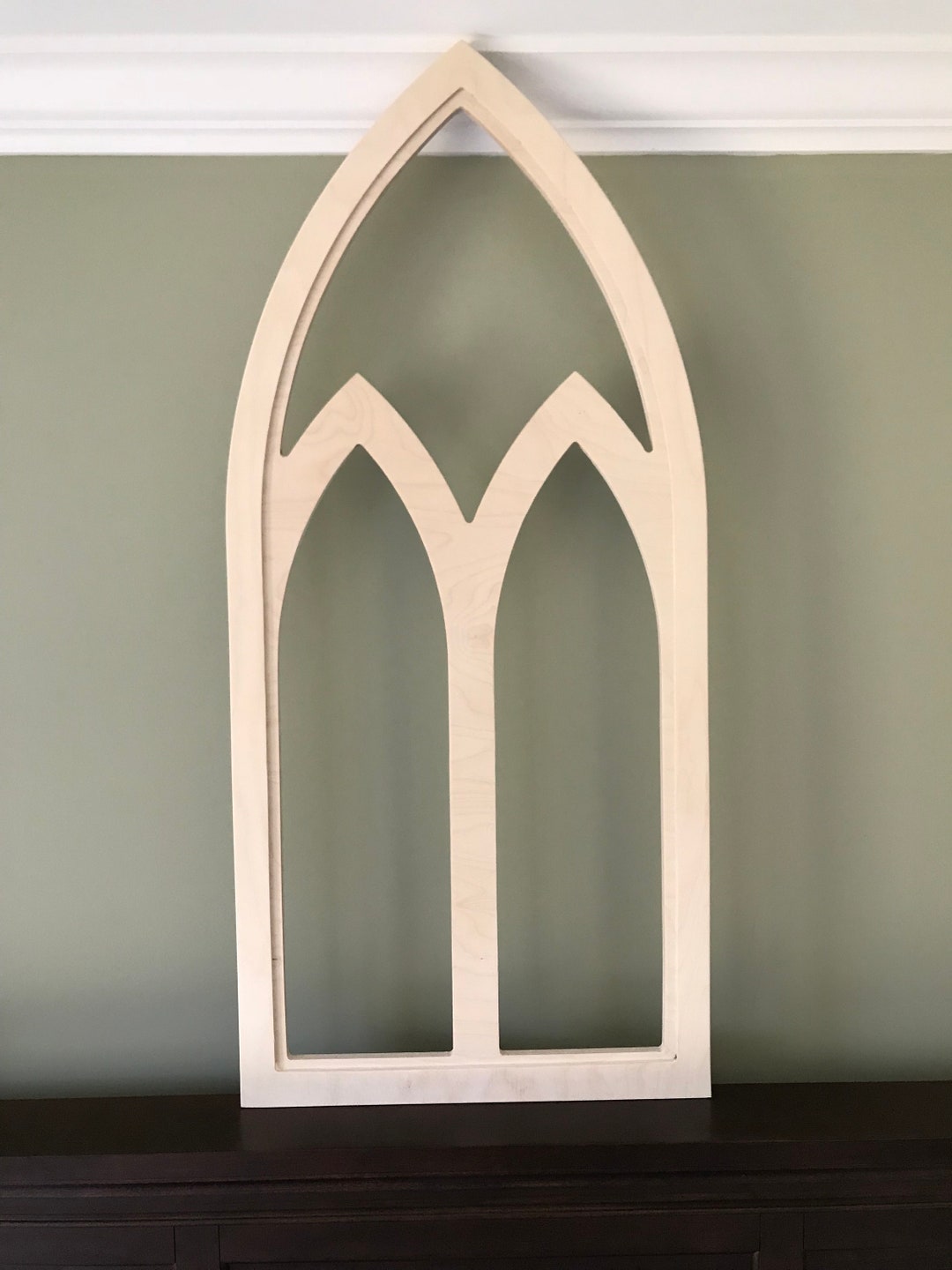 Vintage Inspired Cathedral Style Frame, Faux Window, Farmhouse Style ...