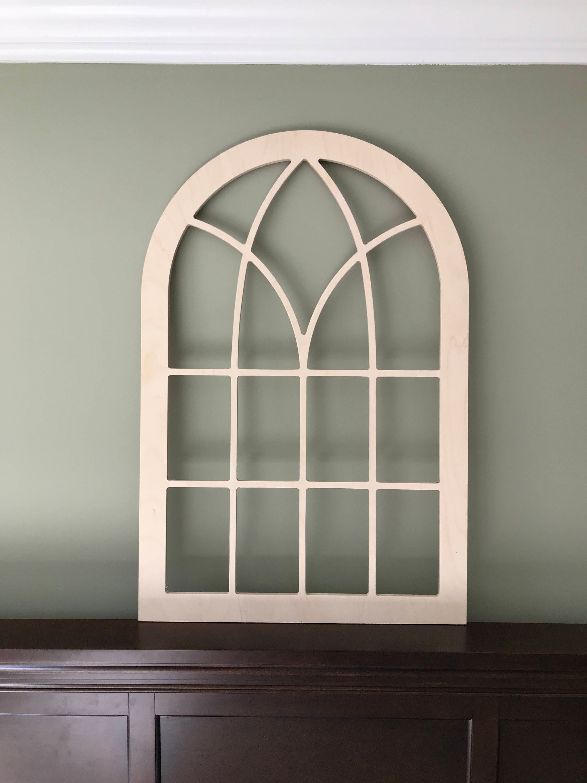 Farmhouse Window Frame Arched Stained Custom Arch Shabby - Etsy