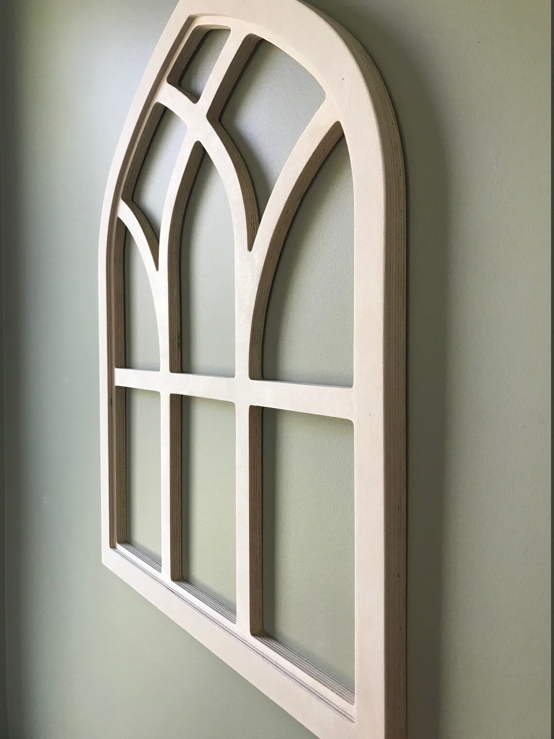 Arched window frame Heirloom wood Farmhouse frame faux arch | Etsy