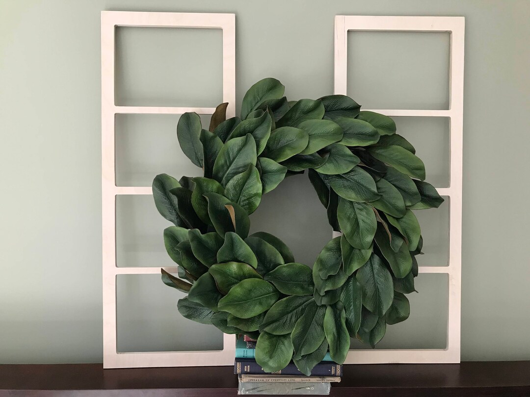 TWO Rectangle Farmhouse Frames, Faux Window, Stained, Custom Wall ...