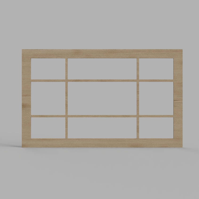 Rectangle Farmhouse Frame Faux Window Arched Stained | Etsy