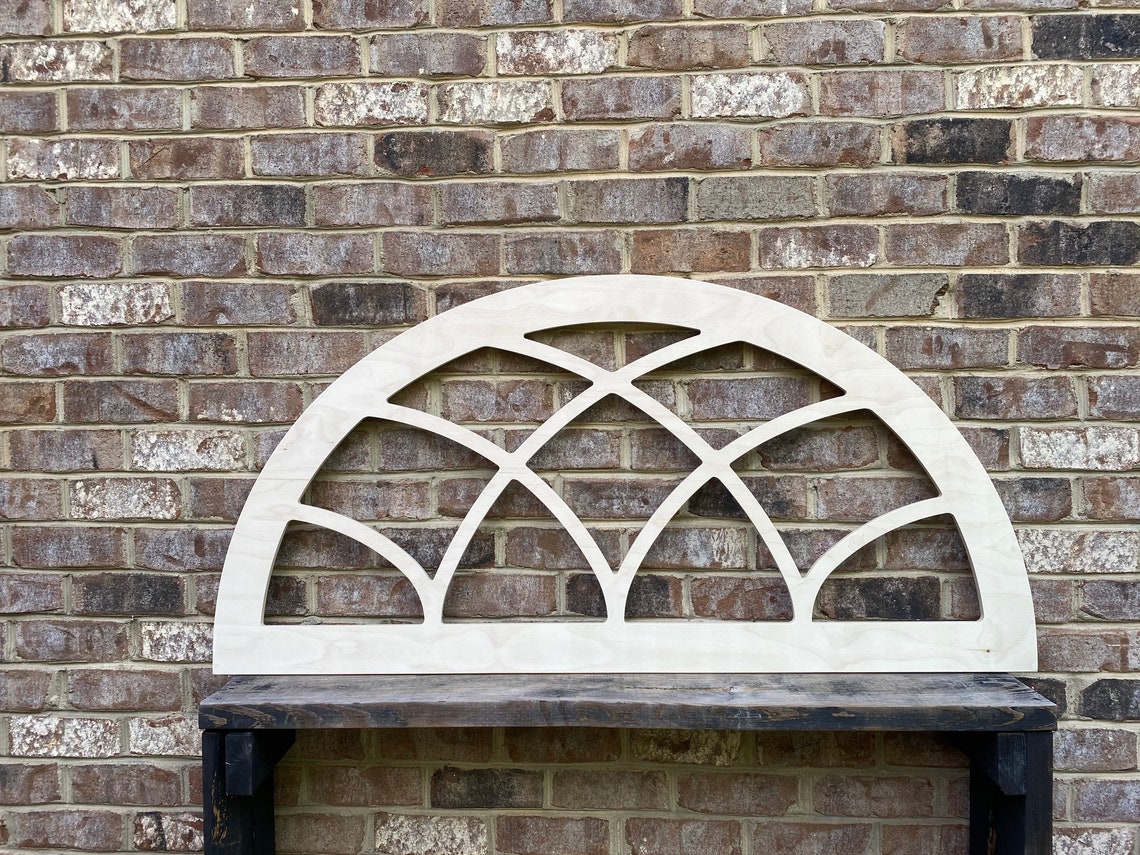 Large Half Arched Window Frame Farmhouse Frame Faux Arch - Etsy