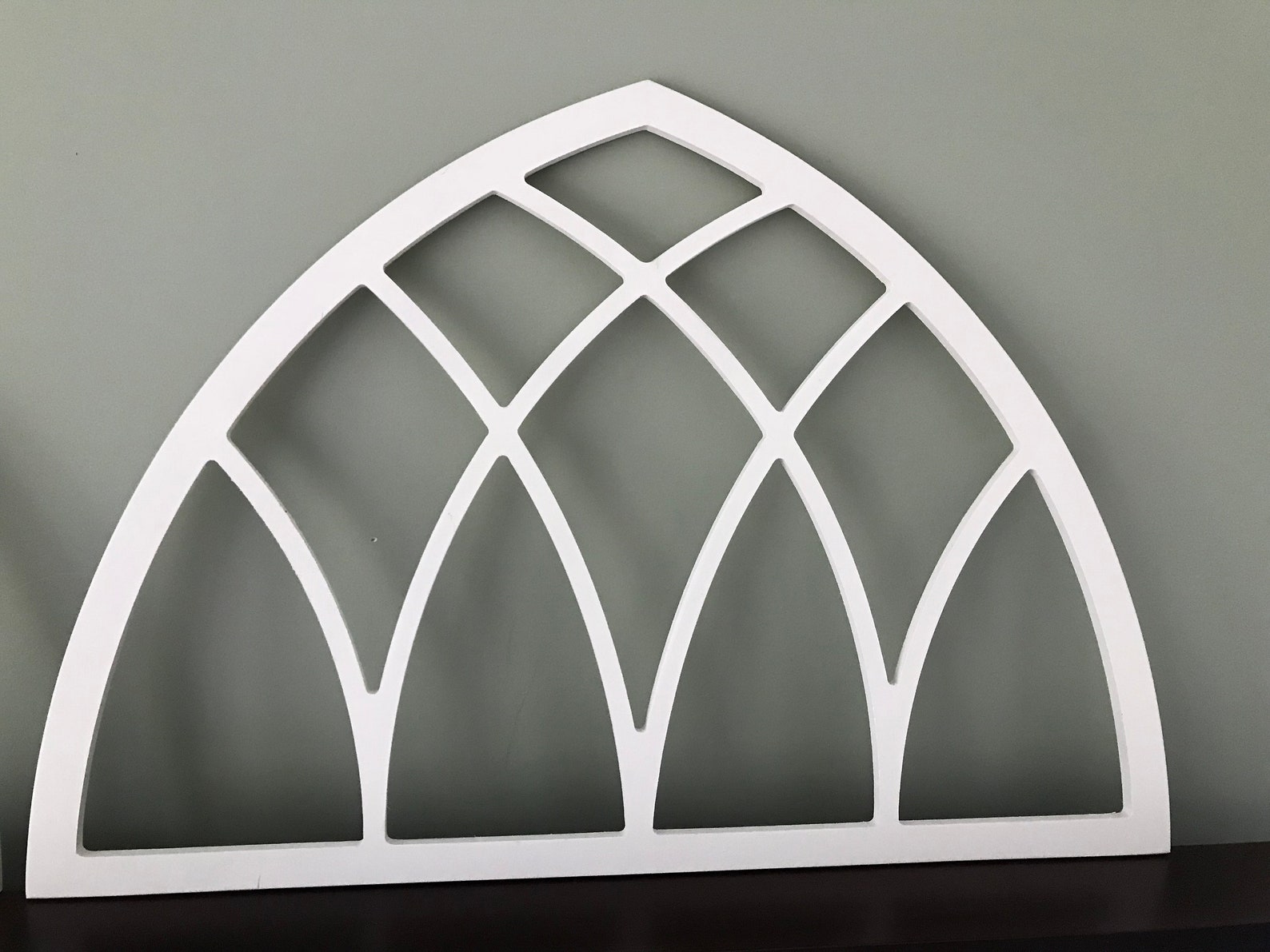 Vintage Inspired Gothic Arched Window Frame, Wood Church Screen, Custom ...