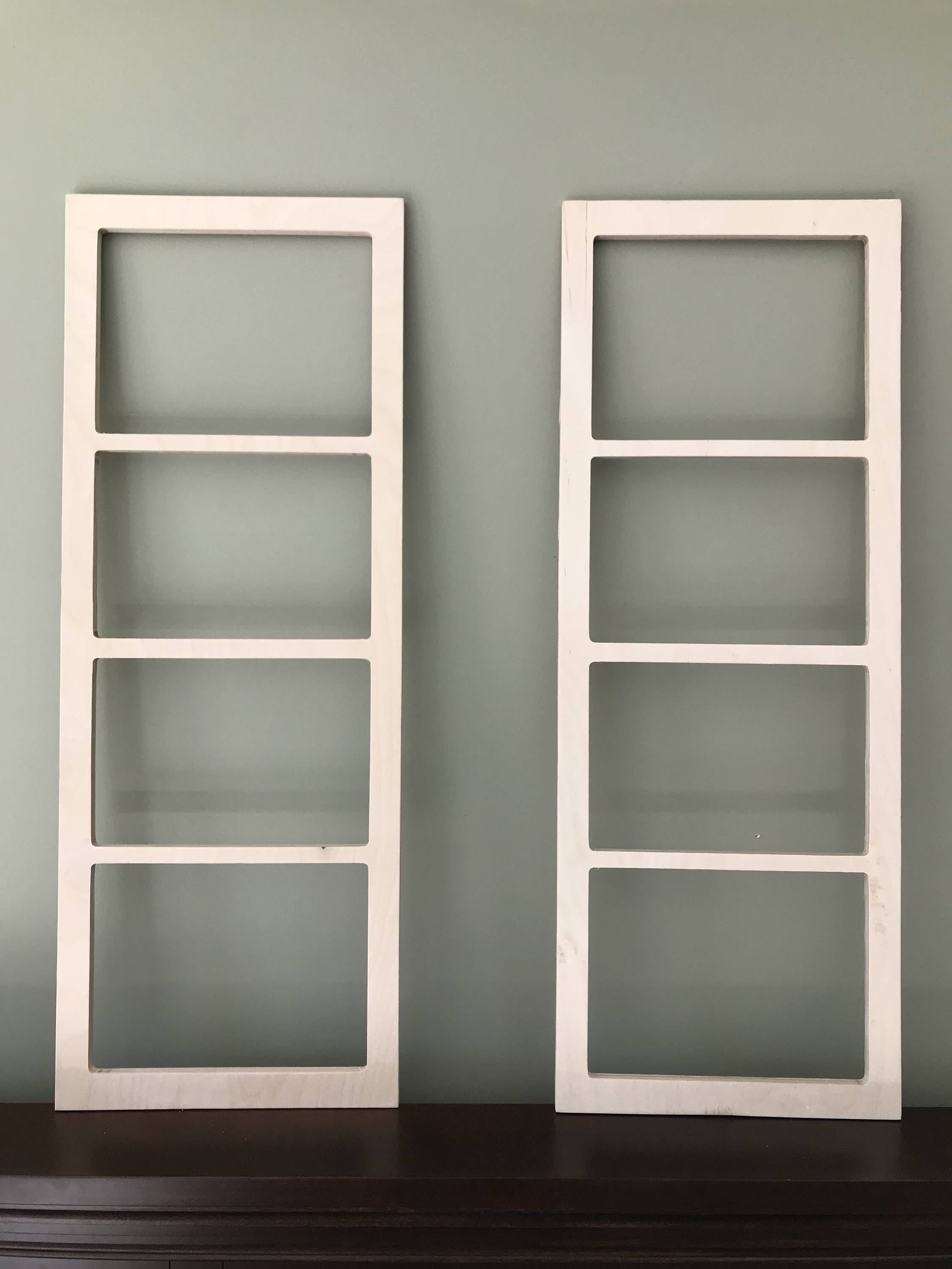 One Rectangle Farmhouse Frame Faux Window Stained Custom - Etsy