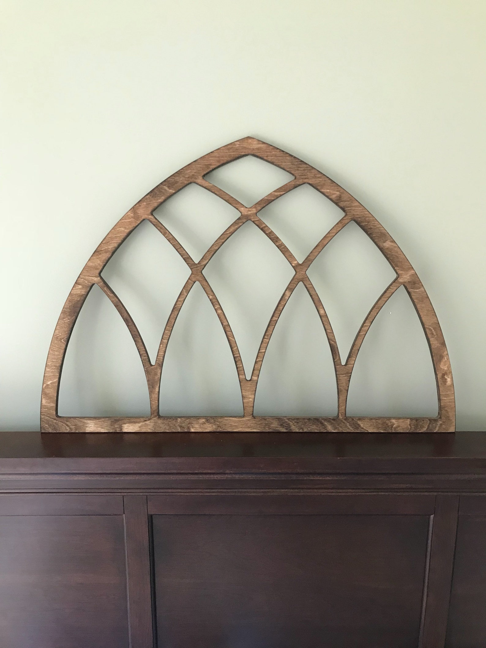 Vintage Inspired Gothic Arched Window Frame, Wood Church Screen, Custom ...