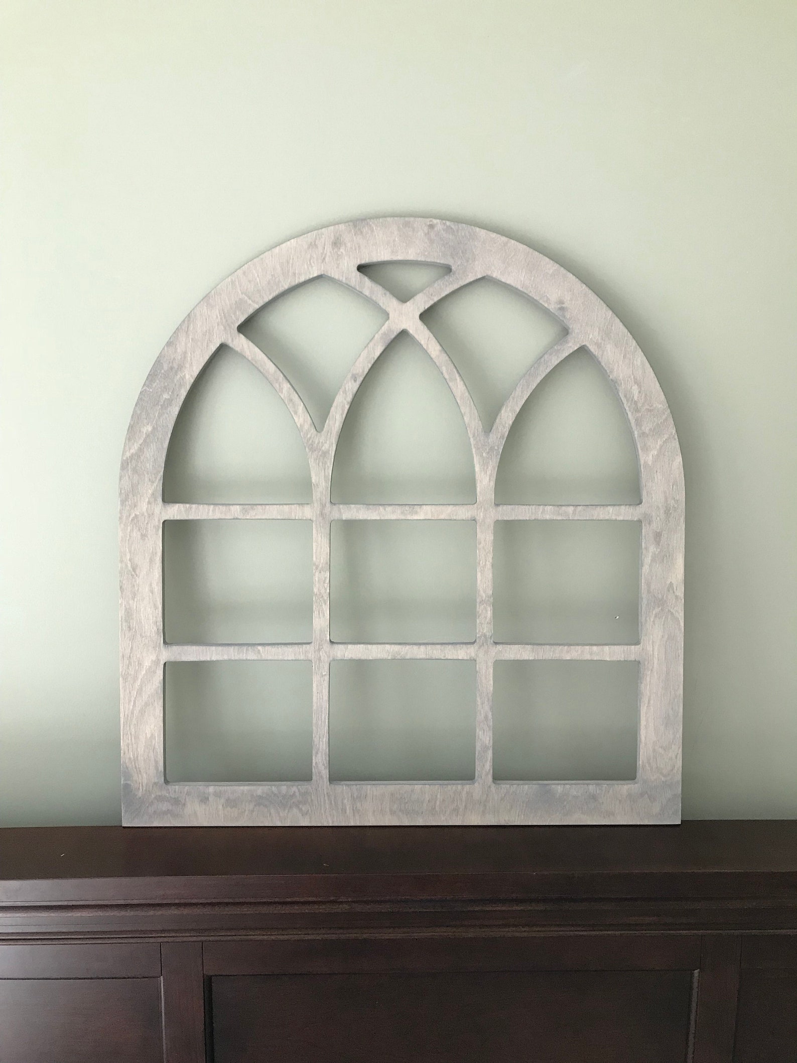 Arched Farmhouse Frame Faux Window Arched Stained Custom - Etsy