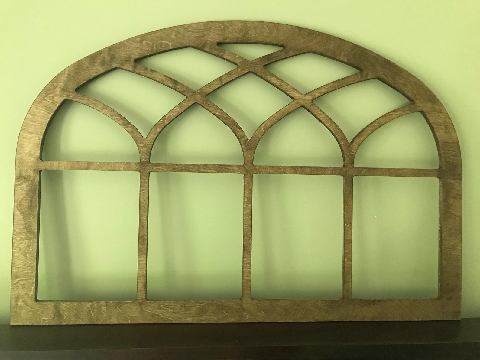Arched Farmhouse Frame Faux Window Arched Stained Custom - Etsy