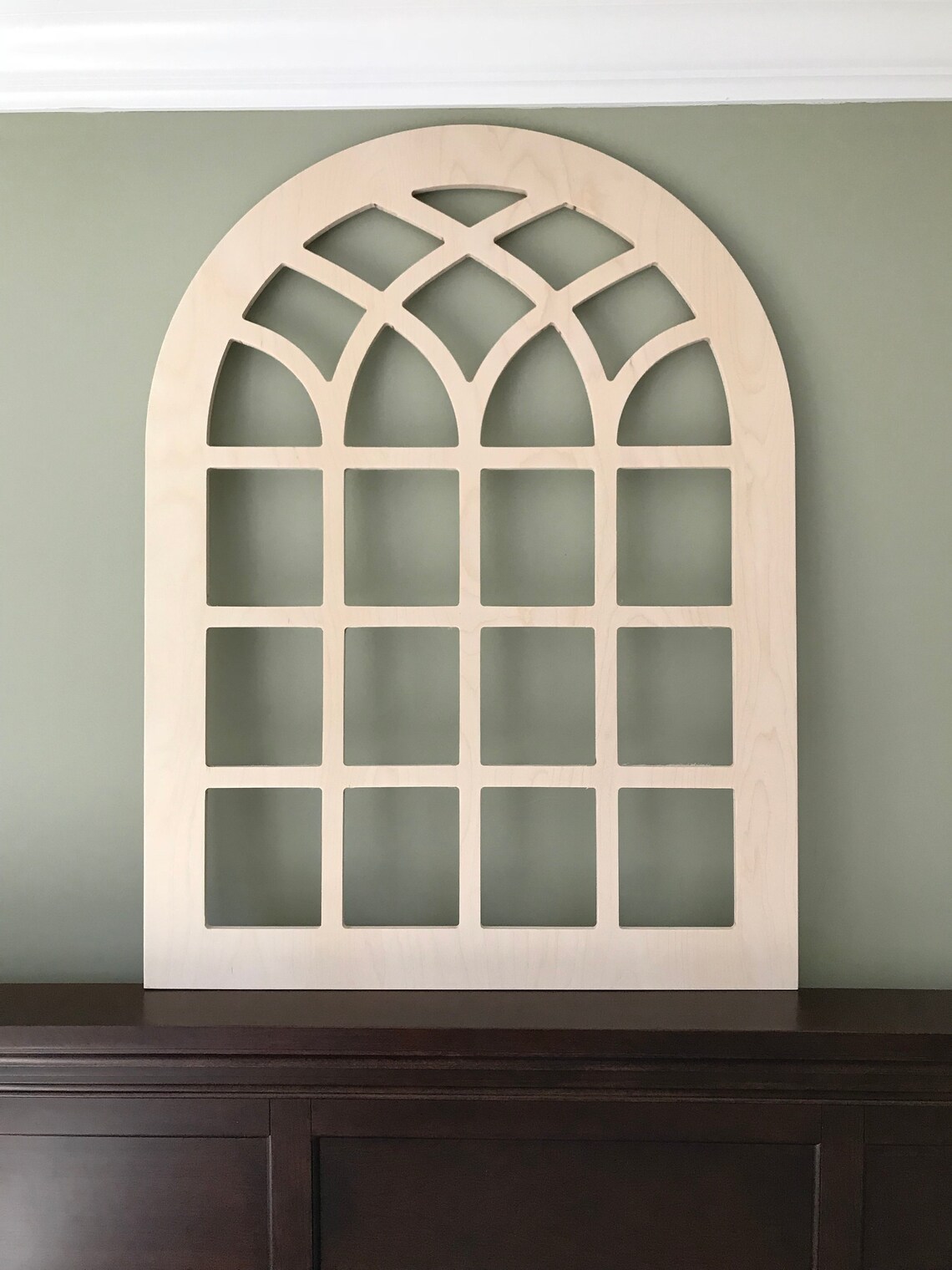 Arched Farmhouse Window Frame Faux Window Frame Arched - Etsy