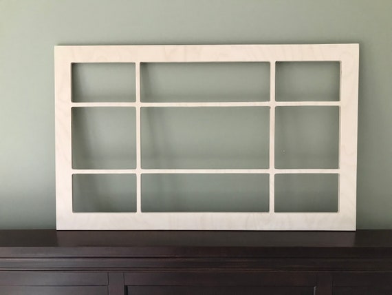 Rectangle Farmhouse Frame Faux Window Arched Stained - Etsy