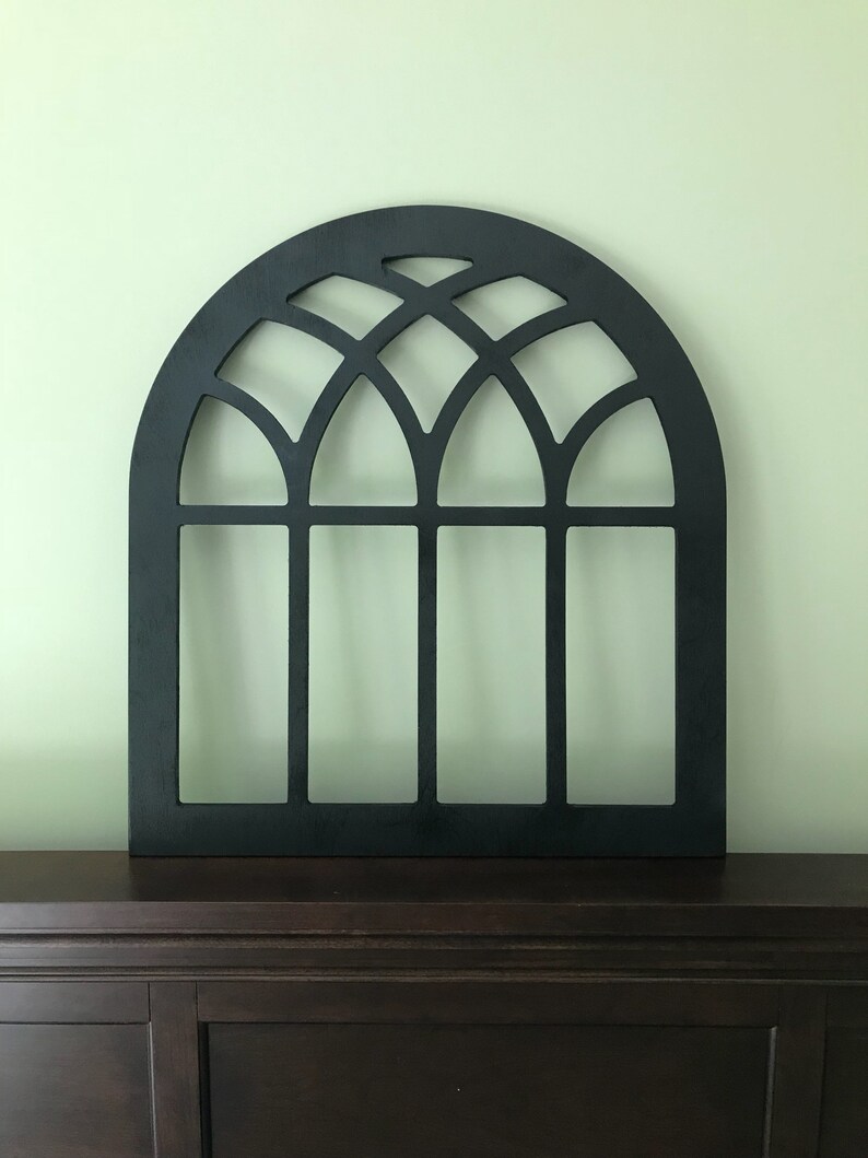 Arched Farmhouse Frame Faux Window Arched Stained Custom - Etsy