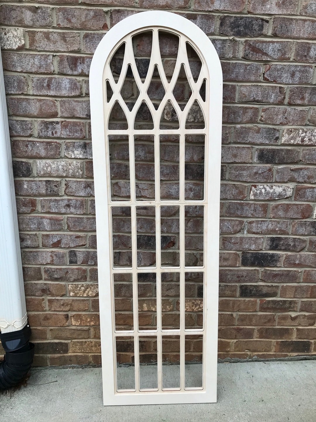 TALL Arched Window Frame, Wooden Heirloom Arch Window, Farmhouse Style ...