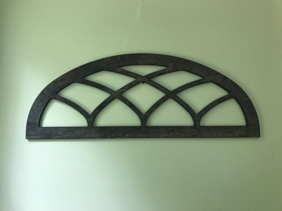 Half Arched Window Frame, Farmhouse Frame, Faux Arch Window, Stained ...