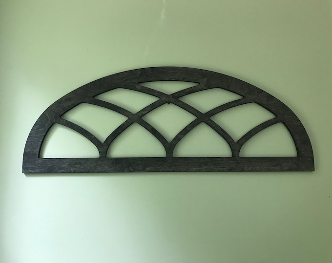 Half Arched Window Frame, Farmhouse Frame, Faux Arch Window, Stained ...
