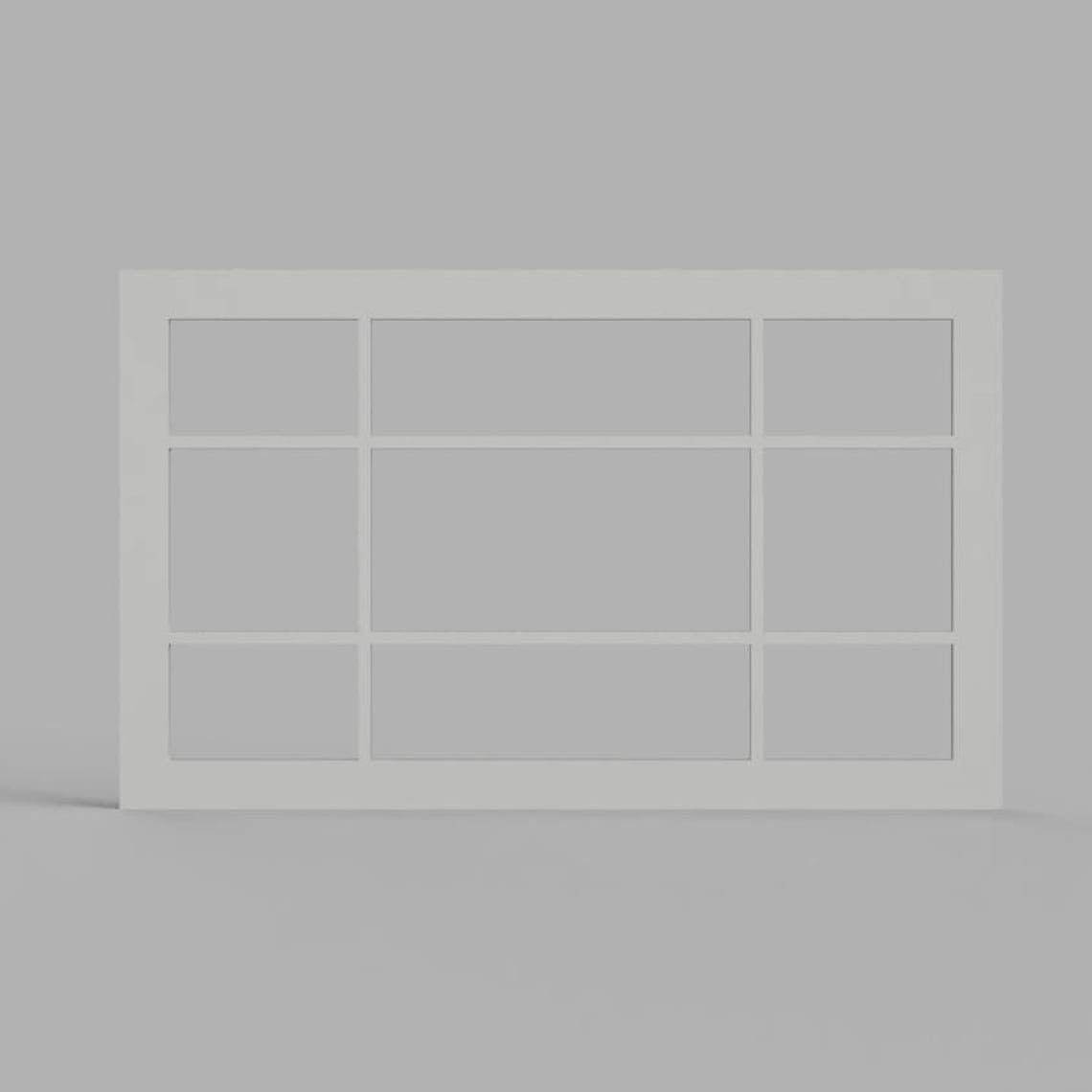 Rectangle Farmhouse Frame Faux Window Arched Stained | Etsy