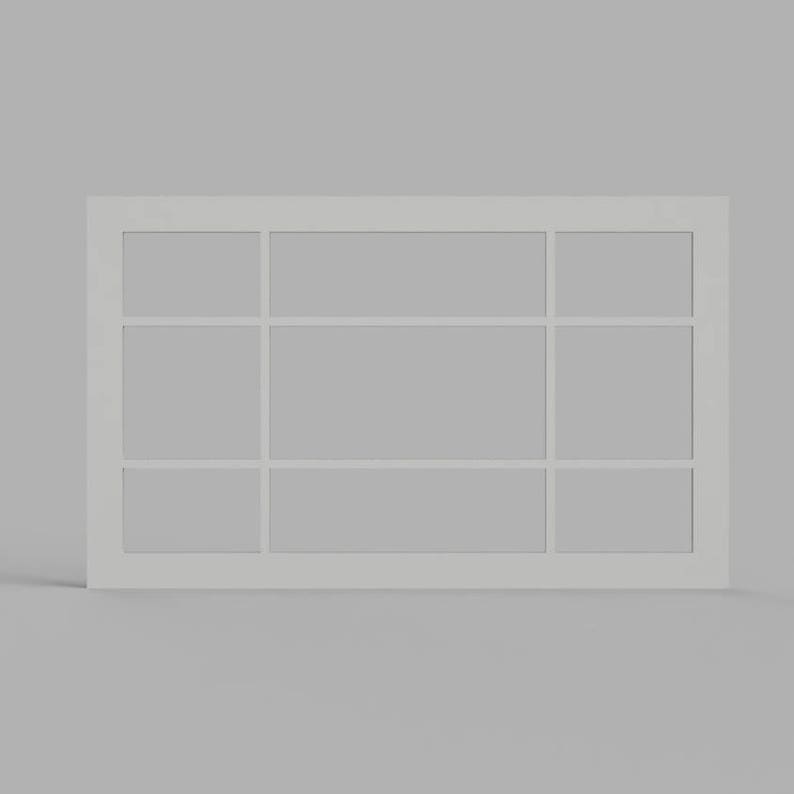 Rectangle Farmhouse Frame Faux Window Arched Stained - Etsy