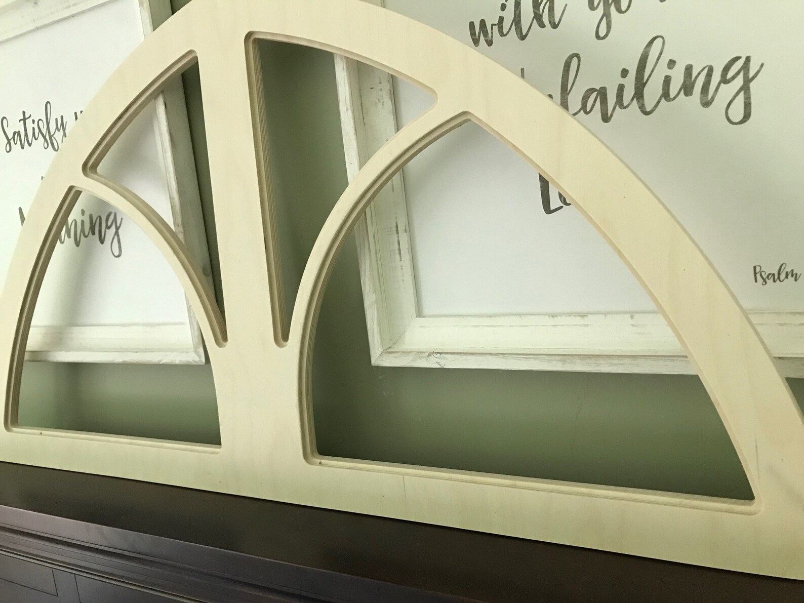 Arched Window Frame Heirloom, Faux Window, Arched, Stained, Custom Arch ...