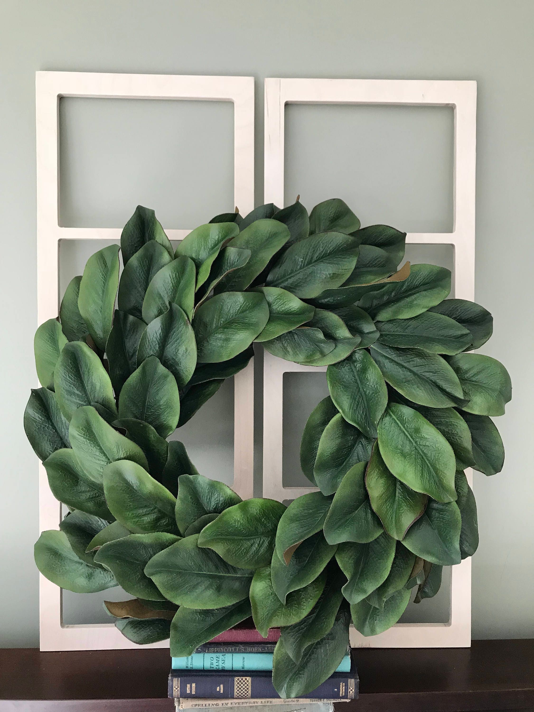 One Rectangle Farmhouse Frame Faux Window Stained Custom - Etsy