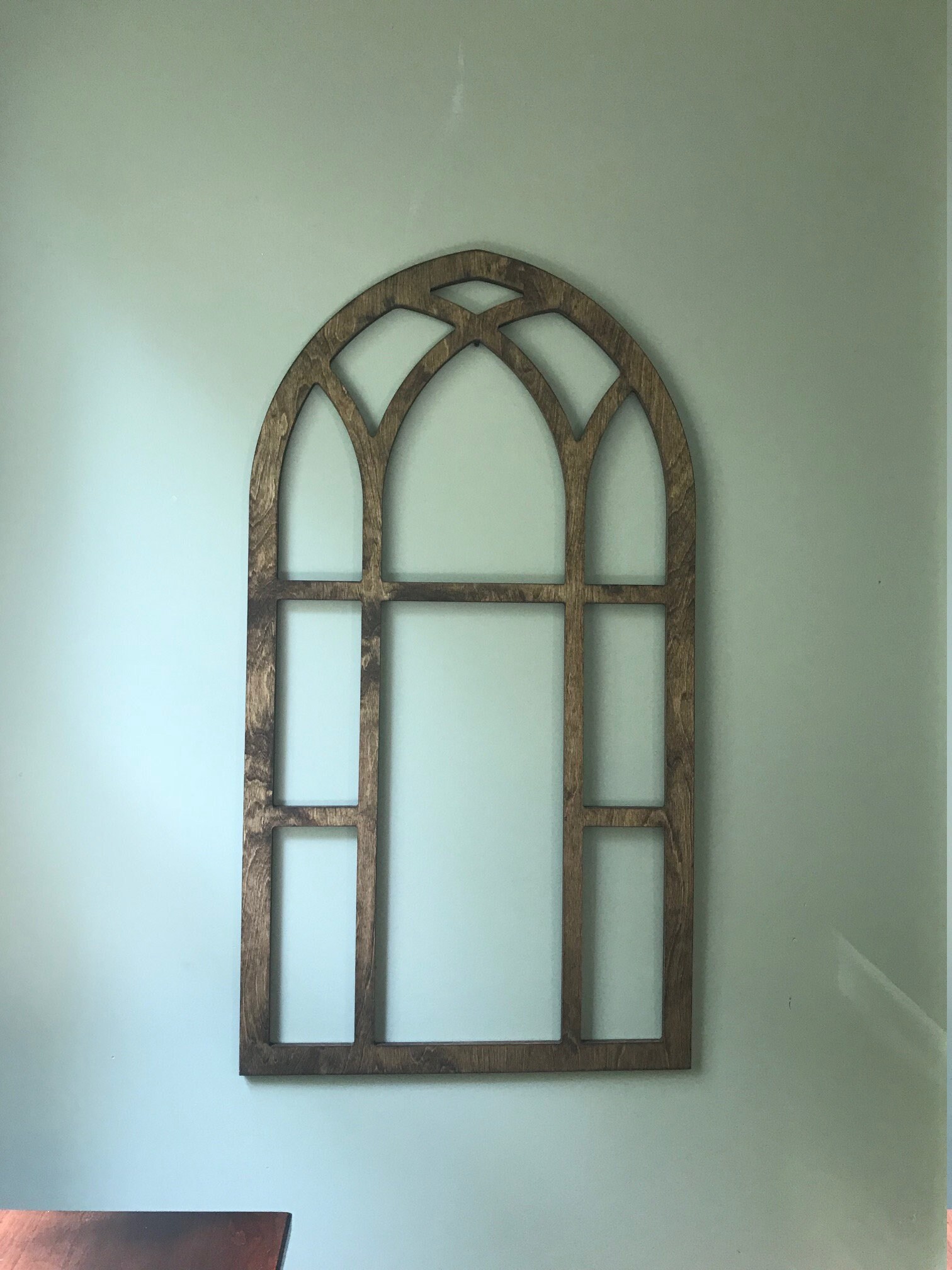 Faux Window church arched pointed wood finished or unfinished 44 ...