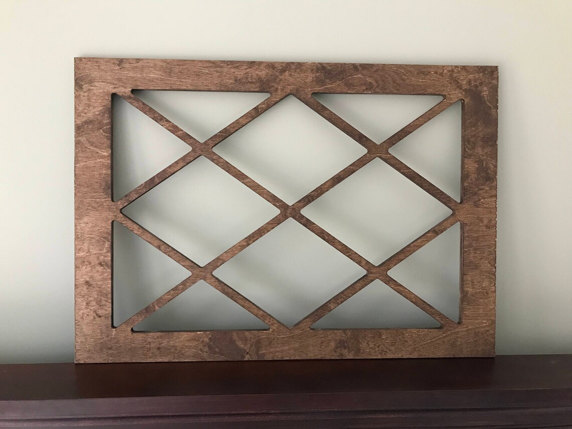 Rectangle Farmhouse Window Frame Stained Custom Shabby Chic | Etsy