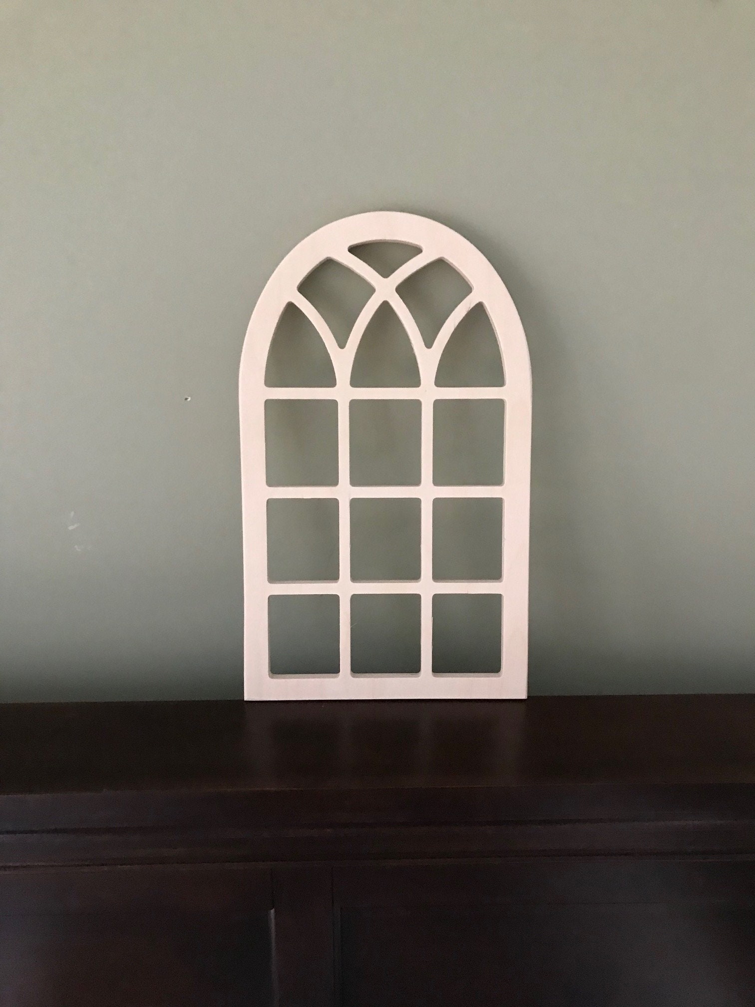 Small Arched Window Frame Faux Window Arch Stained Custom - Etsy
