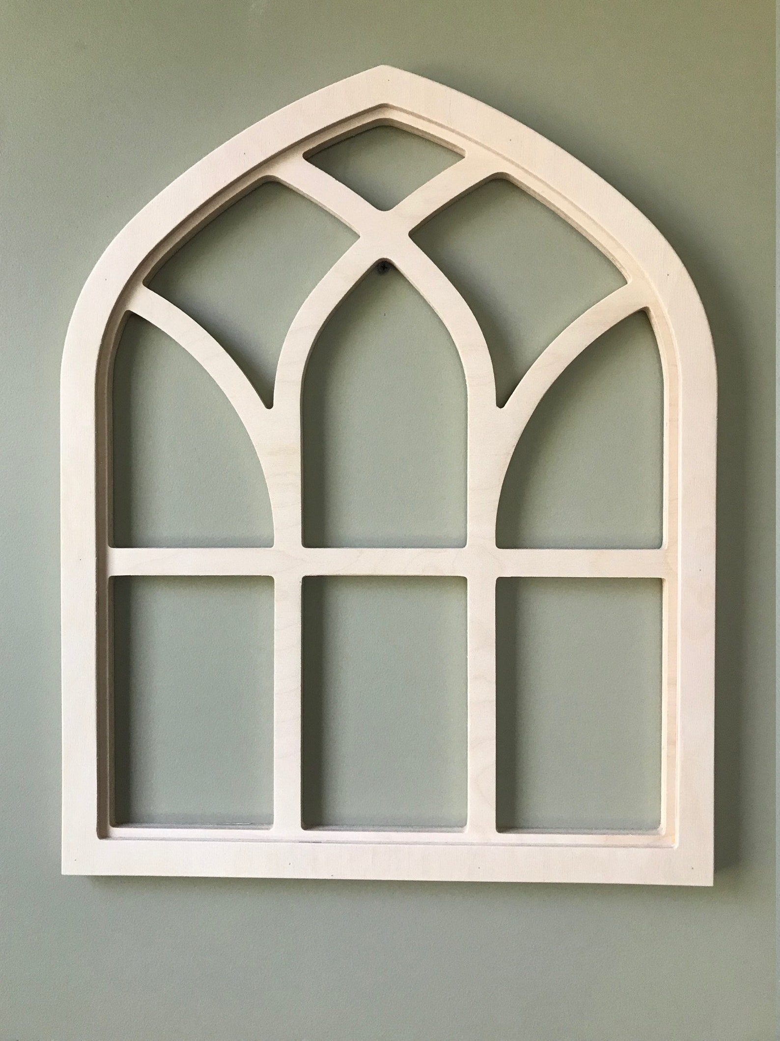 Arched window frame Heirloom wood Farmhouse frame faux arch | Etsy
