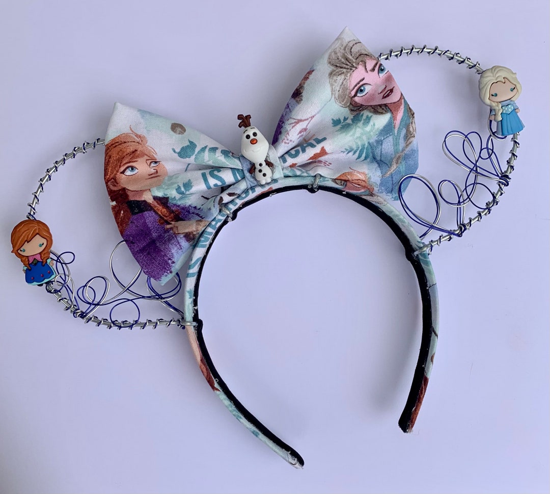 Frozen Anna, Elsa and Olaf Wire Mickey Ears - Etsy