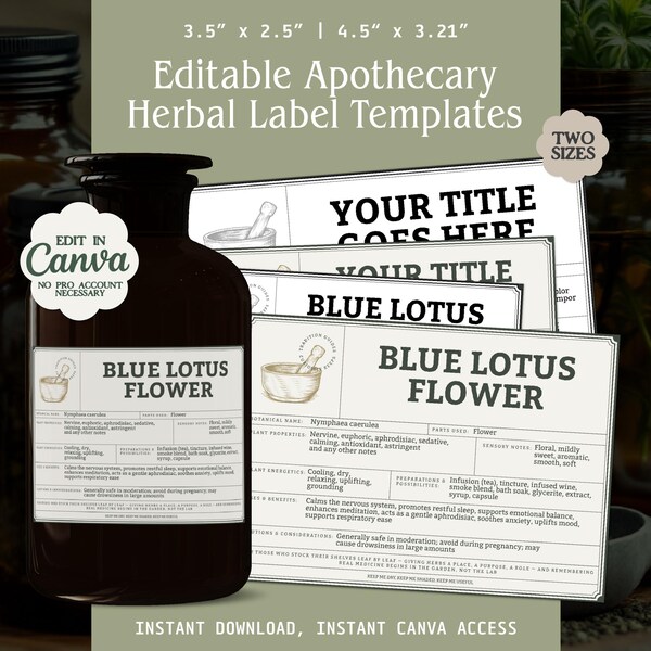 Herb Labels - Etsy