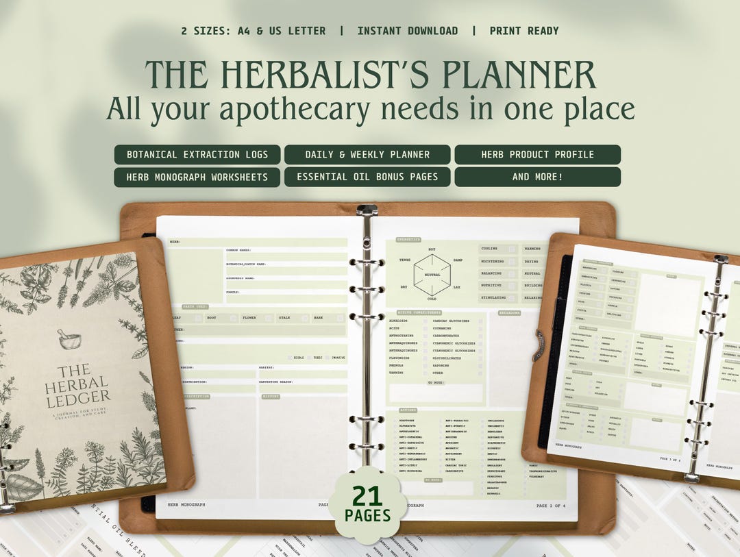 Herb Monograph Medicinal Herbal Studies Worksheets Materia Medica ...