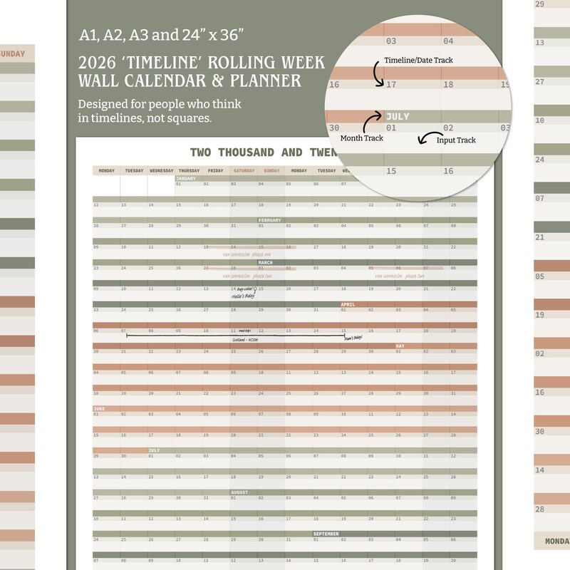 Continuous Wall Planner - Etsy UK