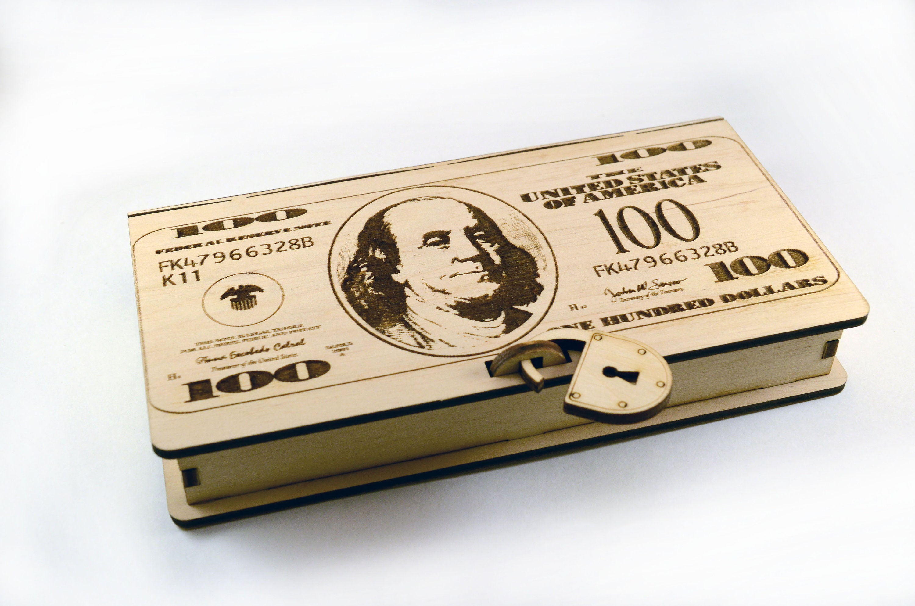 Wooden Cash Box - Money Holder - Jewerly Box for Banknotes and Small ...