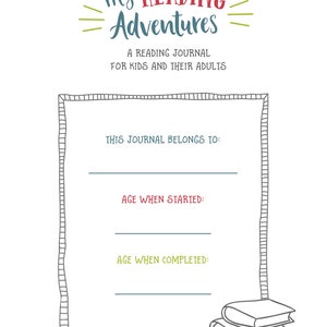 My Reading Adventures Kids Reading Journal - Etsy