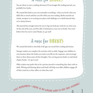 My Reading Adventures Kids Reading Journal - Etsy