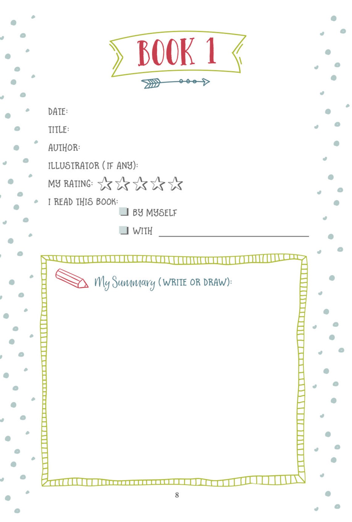 My Reading Adventures Kids Reading Journal - Etsy