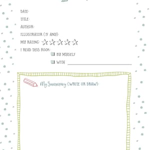 My Reading Adventures Kids Reading Journal - Etsy