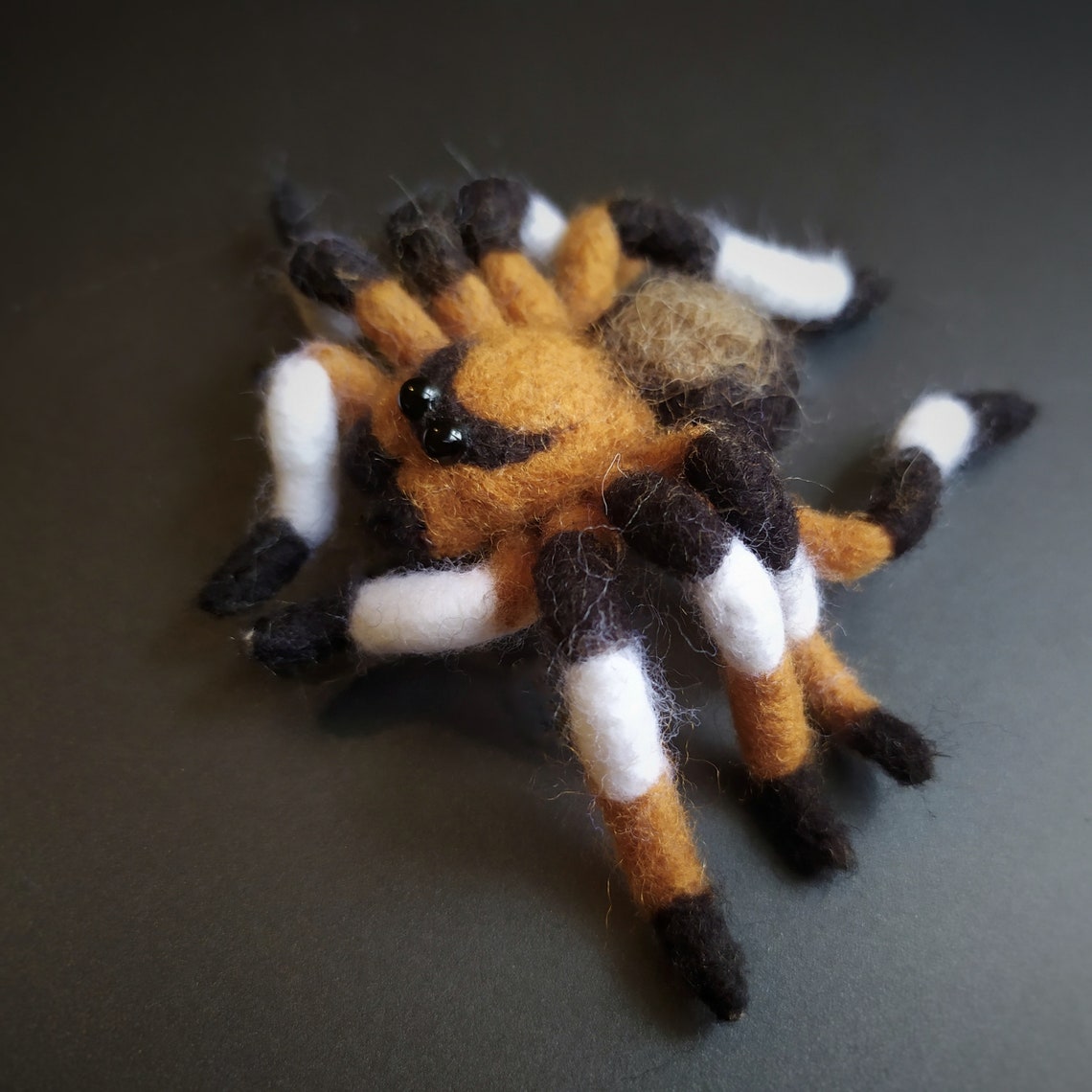 Needle felted spider tarantula Wool spider Felted spider | Etsy