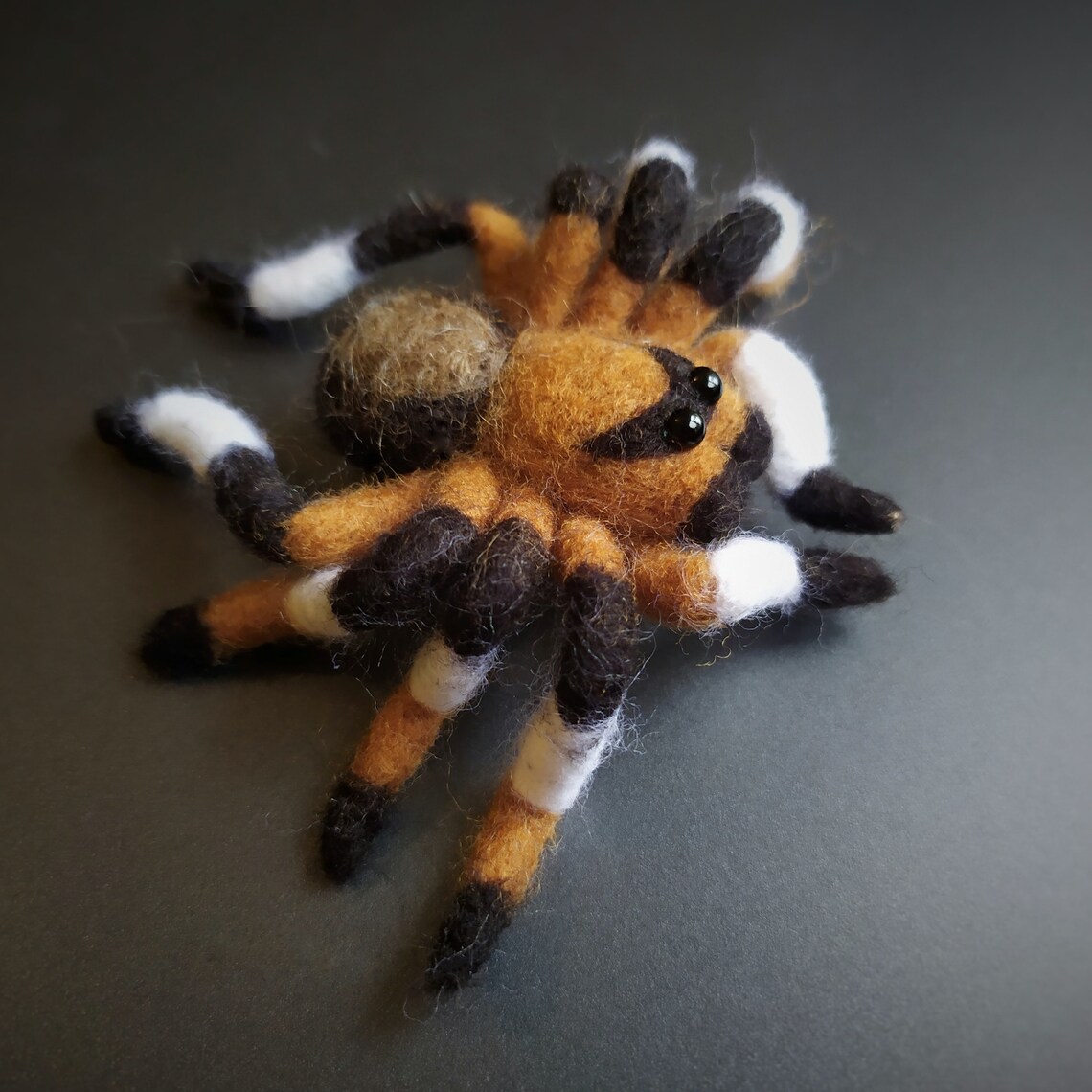 Needle felted spider tarantula Wool spider Felted spider | Etsy