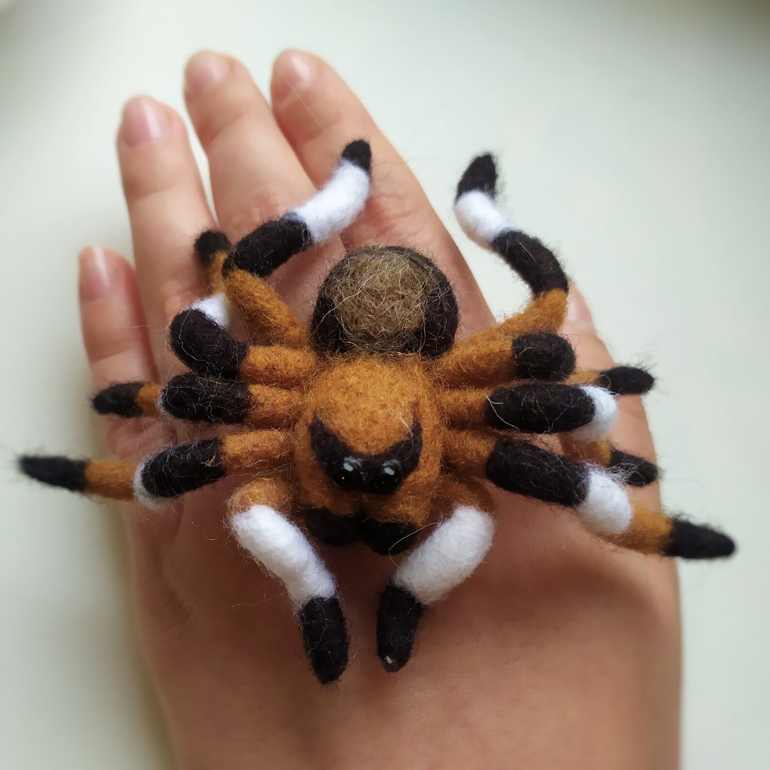 Needle felted spider tarantula Wool spider Felted spider | Etsy