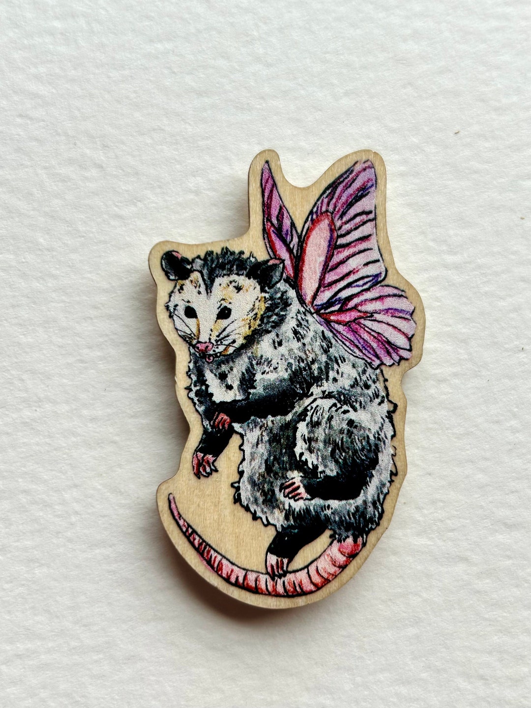 Possum Pin OR Magnet - Cute Possum Art, Witchy Gifts, Possum Lover Gift ...