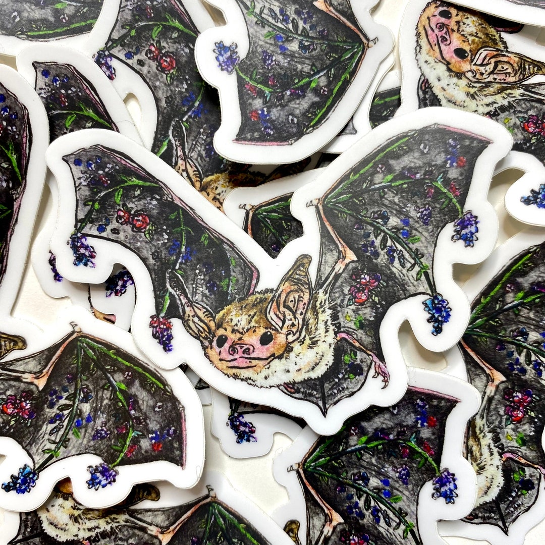 Fruit Bat Vinyl Sticker - Waterproof Decal, Bat Art, Bat Sticker, Bat ...