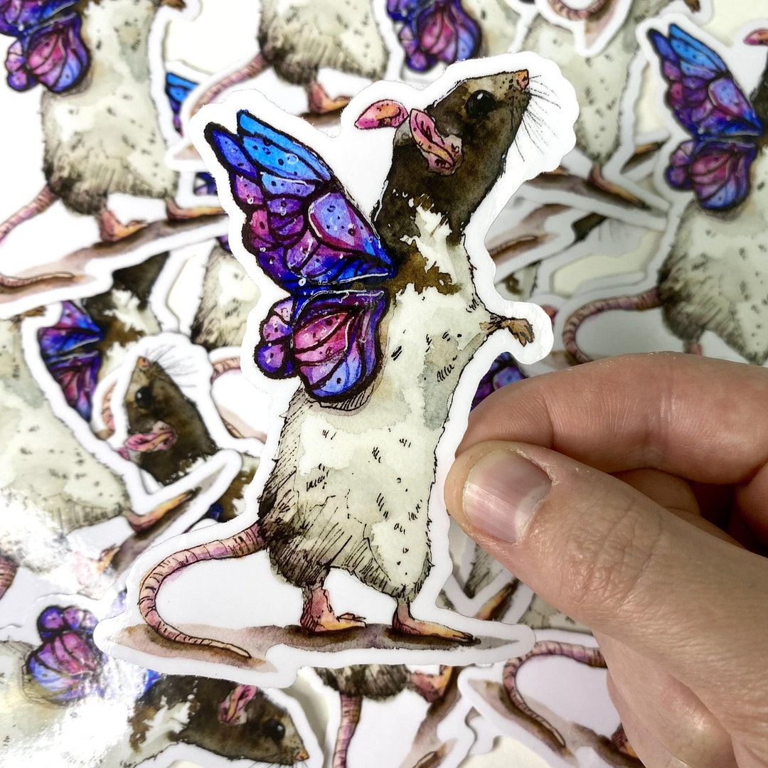 Rat Fairy Sticker Decal, Cute Stickers, Rat Lover Gift, Vinyl Stickers ...