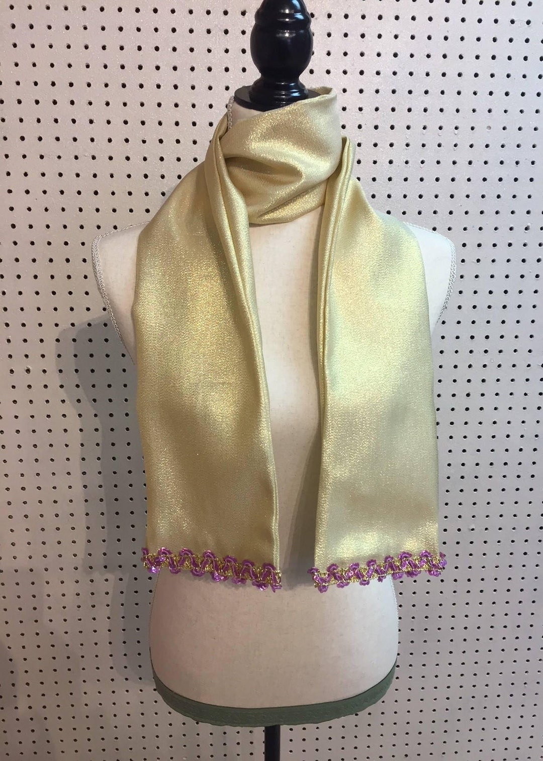 Shiny Gold Scarf | Princess Scarf | Regal Scarf | Gold Scarf | Gold ...