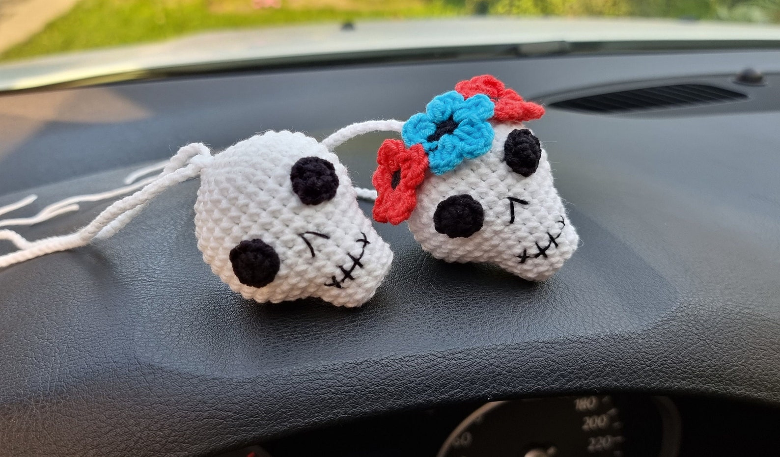 Skeleton Car Decor Spooky Car Accessories Halloween Rear View - Etsy