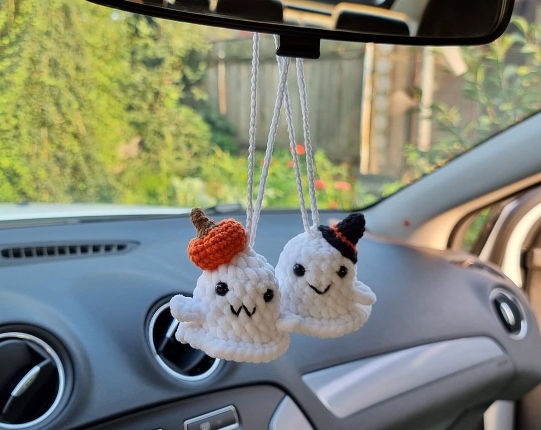 Ghost Car Accessories Halloween Car Decor Cute Ghost Couple Rear View ...