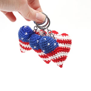 American Flag Keychain - Etsy
