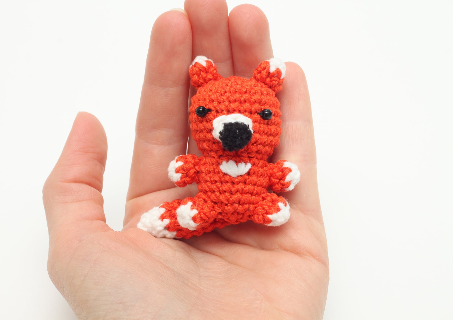 Crochet Red Fox Keychain - Etsy