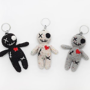 Voodoo Doll Plush Keychain Creepy Halloween Gift Voodoo Doll for Luck ...