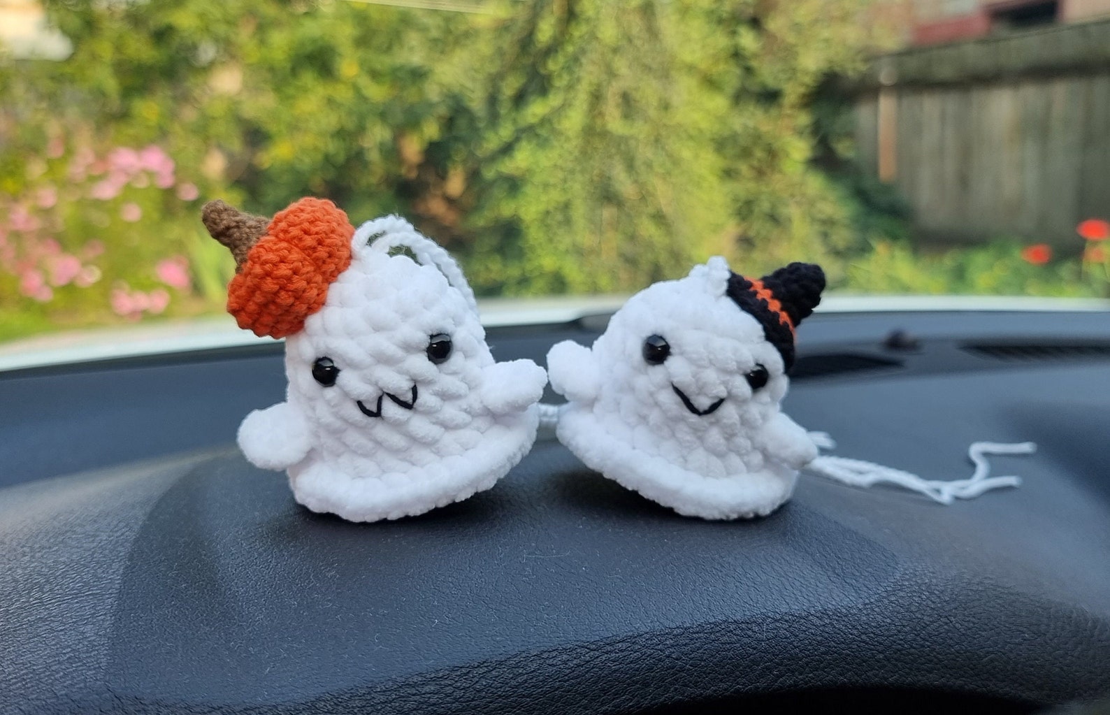 Ghost Car Accessories Halloween Car Decor Cute Ghost Couple Rear View ...