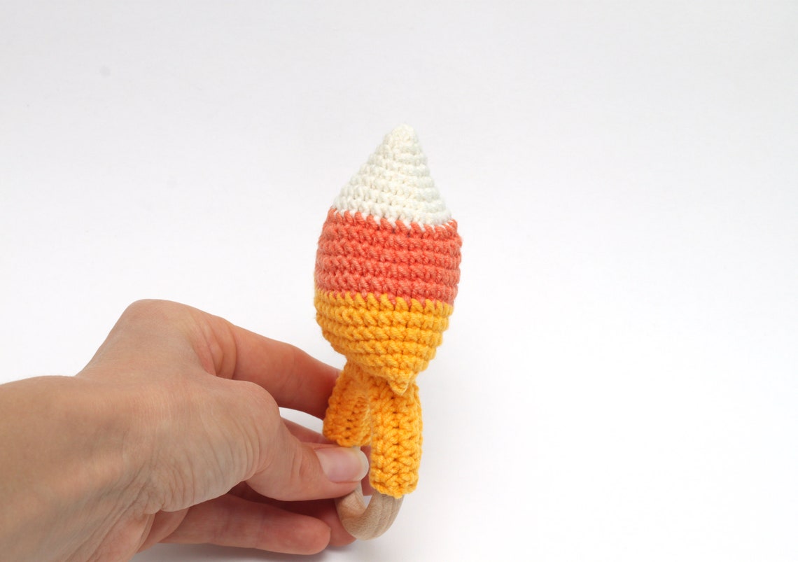 Crochet Candy Corn Rattle Toy - Etsy