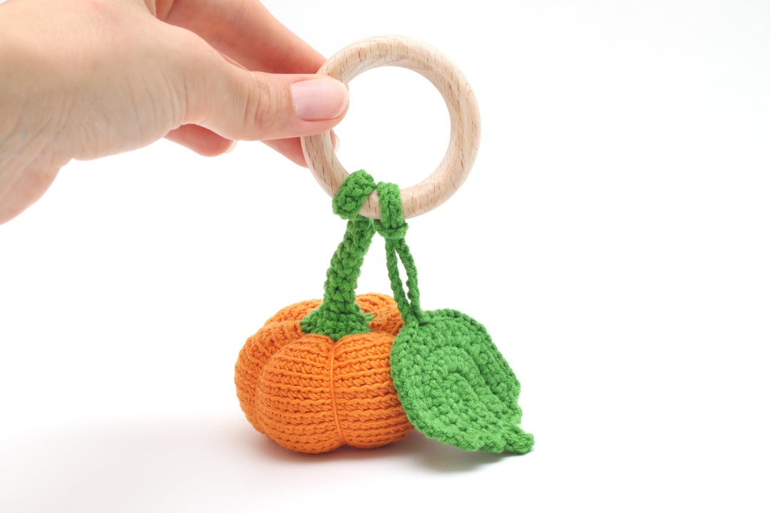 Pumpkin Rattle Toy - Etsy