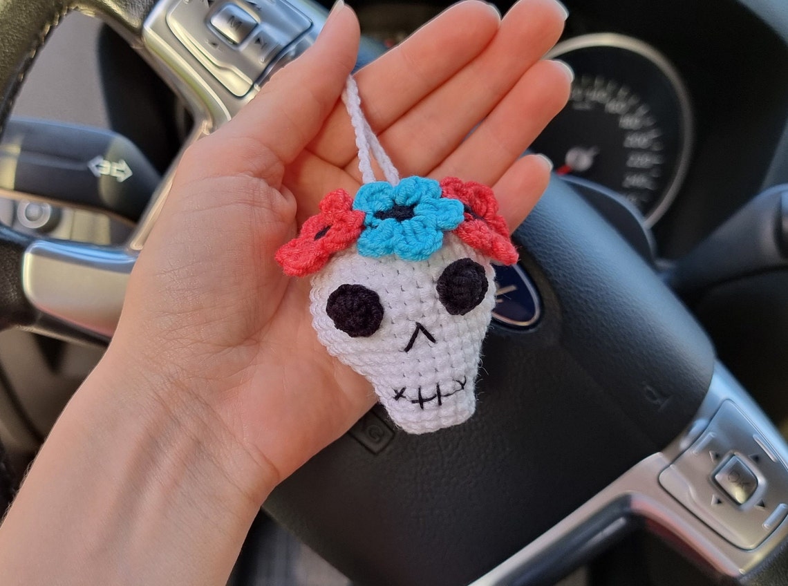 Skeleton Car Decor Spooky Car Accessories Halloween Rear View - Etsy